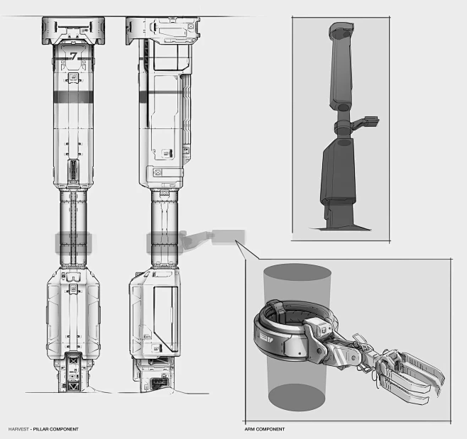 HALO 4 - Harvest Structural Pillar, Studio Qube : HALO 4 - Crimson Pack Concept Art-花瓣网