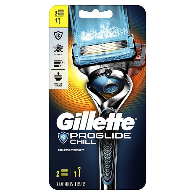Amazon.com: Gillette ProGlide Chill Men’s Razor Handle + 2 Blade ...