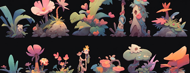 yami-yami-set-props-ori-rayman-level-design-platformer-game-no-24528433 ...