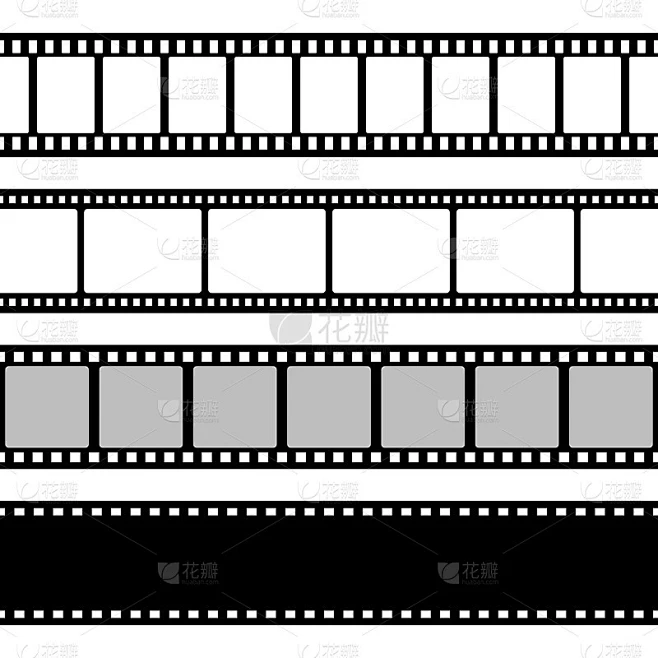 Film strips collection. Old retro cinema movie str素材-花瓣网