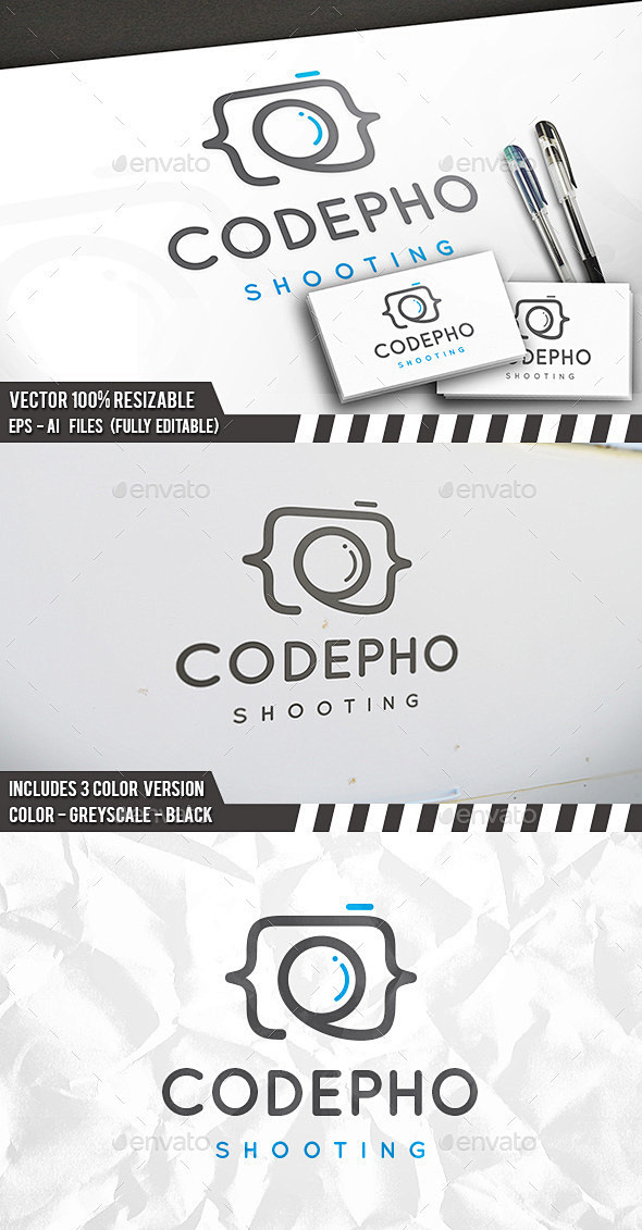 代码标识照片-符号标志模板Code Photo Logo - Symbols Logo Templates机构,摄像头,摄像头的标志,通信 ...