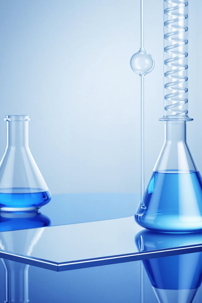 蓝色医疗实验背景-花瓣网