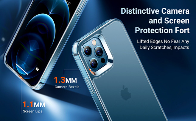 Amazon.com: TORRAS Mist Clear Compatible for iPhone 12 Pro Max Case 6.7 ...