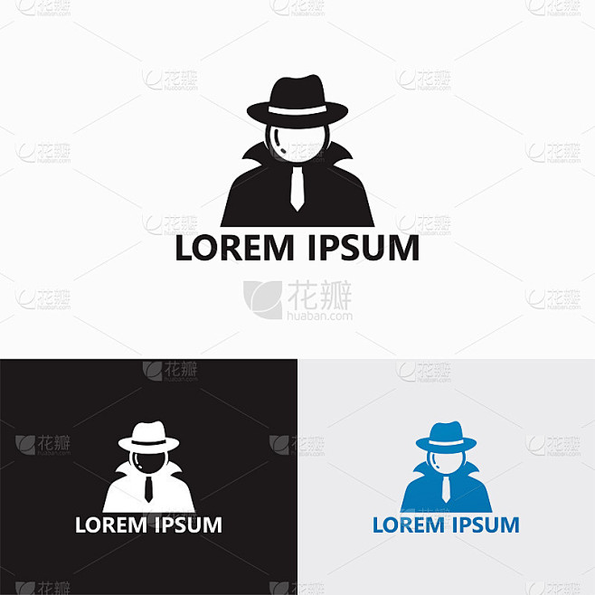 侦探搜索标志模板设计