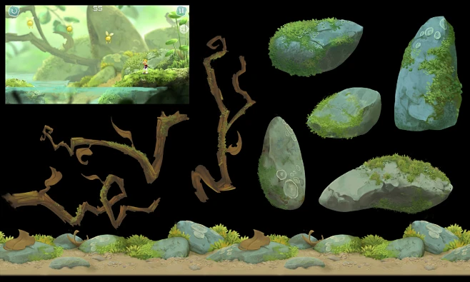 Rayman Mini, Thomas MICHAUD : Some textures and backgrounds I did for ...