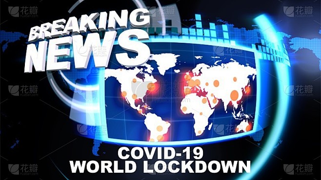 突发新闻简报- 2019冠状病毒病全球封锁国家边界封闭概念