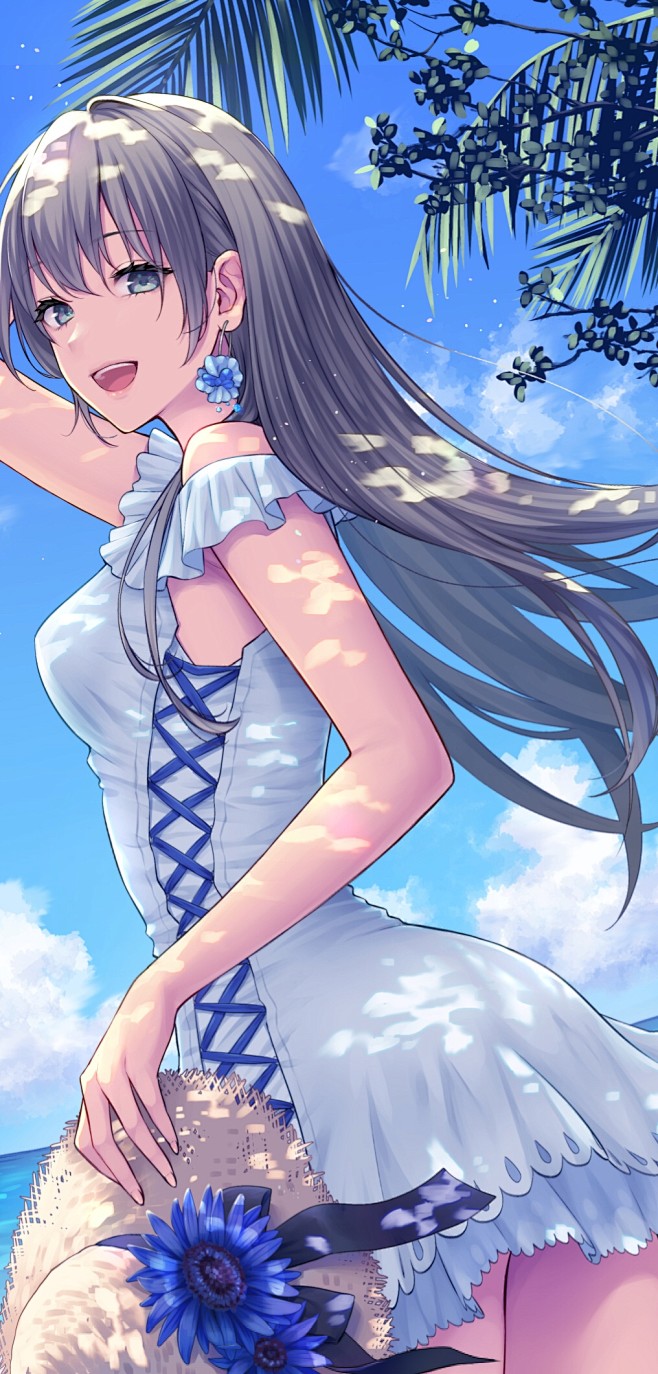 藍森めぐる 二次元少女 动漫壁纸 海风