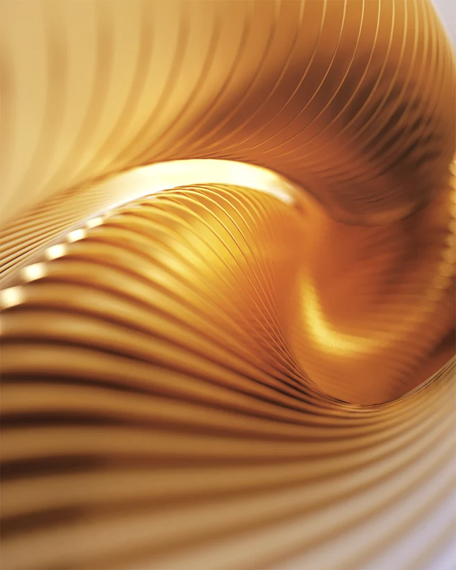 3D 3dart abstract cinema4d glass gold maxon redshift Render-花瓣网
