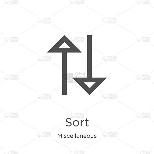 sort icon vector from miscellaneous collection. Th