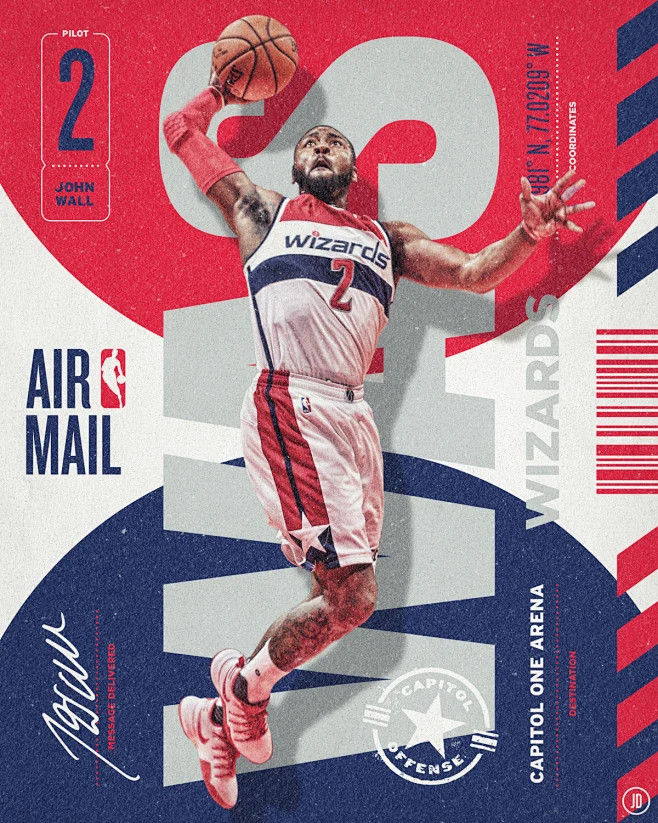 NBA Air Mail : (Personal project) This series combines design and ...