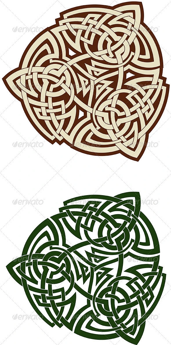 凯尔特Triskell——纹身矢量Celtic Triskell - Tattoos Vectors艺术、凯尔特人、圆、颜色多彩,文化,曲线 ...