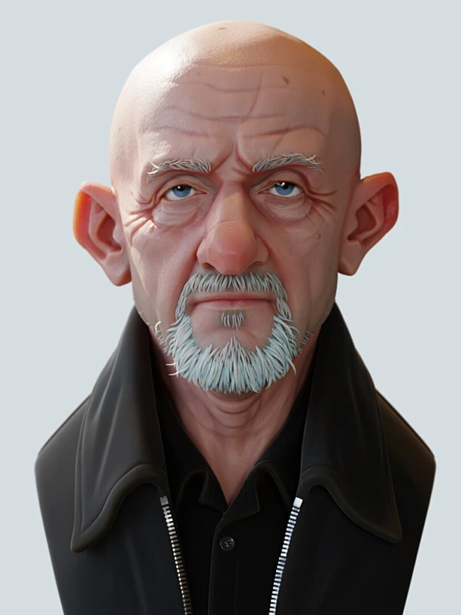 Stylized Mike Ehrmantraut - Breaking bad-花瓣网