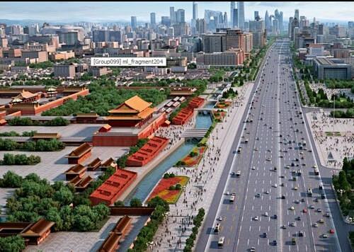 天安门 CBD 北京 日景鸟瞰 五星红旗 天安门广场 城市楼群 高楼大厦 长安街