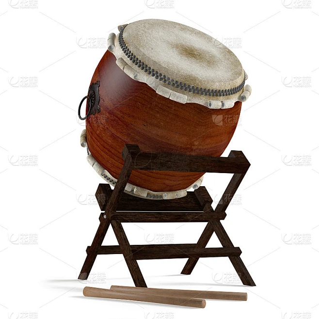 Taiko drums. Traditional Japanese instrument素材-花瓣网