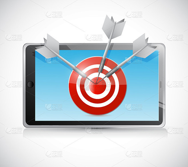 Tablet and target illustration design