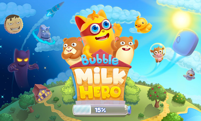 Bubble Milk Hero : Art for bubble shooter game "Bubble milk hero" on facebook. https://apps ...