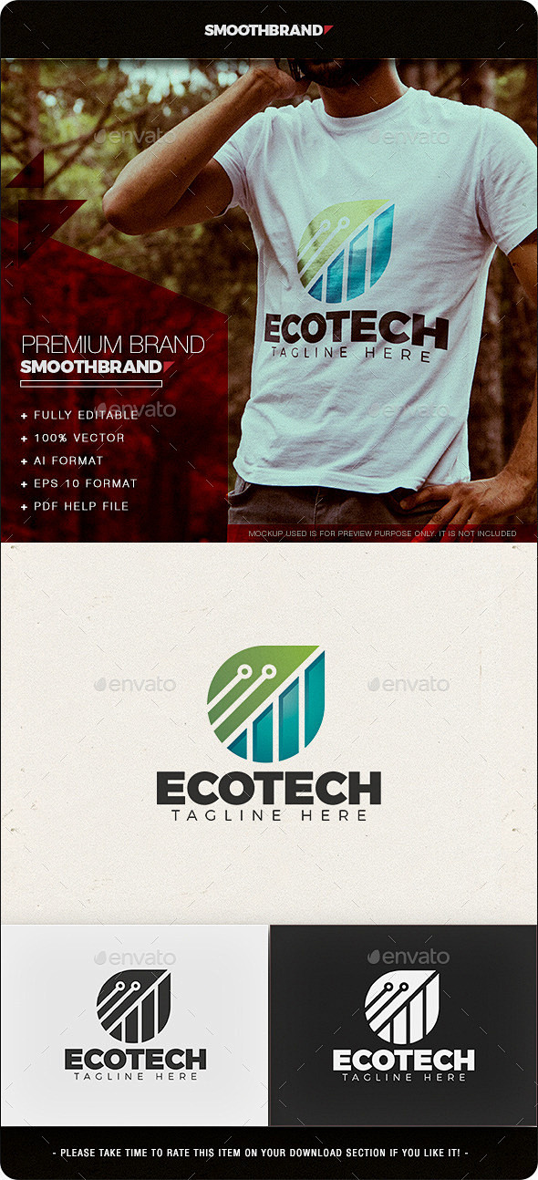 Eco Tech Logo Template - Nature Logo TemplatesEco Tech Logo Template ...