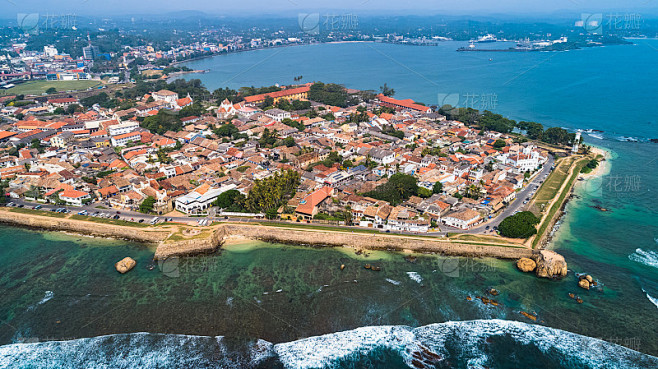 天线。加勒城市视图。斯里兰卡。