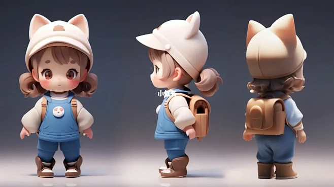 卡通IP形象设计I三视图三维 midjourney②-花瓣网