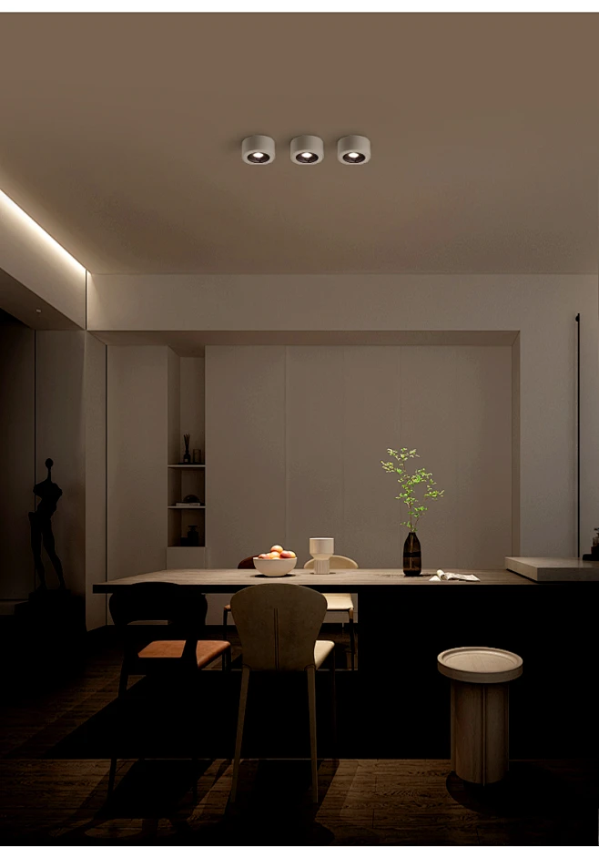 超薄led明装筒灯全光谱护眼RG0吸顶式免开孔玄关走道卧室cob射灯-tmall.com天猫-花瓣网