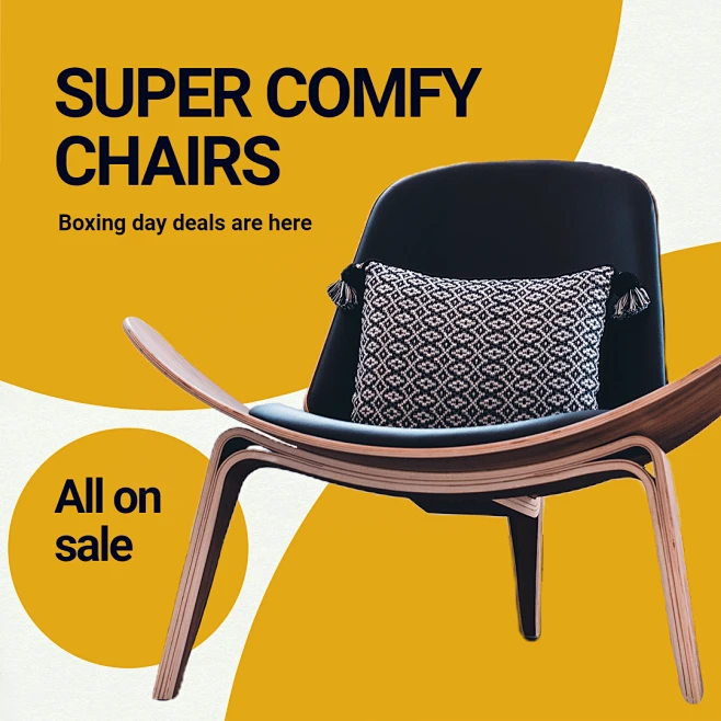Super Comfy Chair Display Template Simple Style Poster Ecommerce ...
