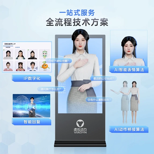 虚拟动力 VIRDYN AI数字人导游 博物馆AI数字人 客服中心AI数字人-淘宝网-花瓣网