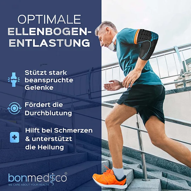 bonmedico Professional Ellenbogen Bandage Kusano für Damen & Herren ...