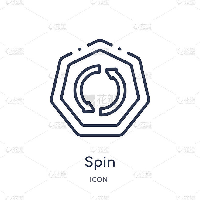 Linear spin icon from Arrows outline collection. T