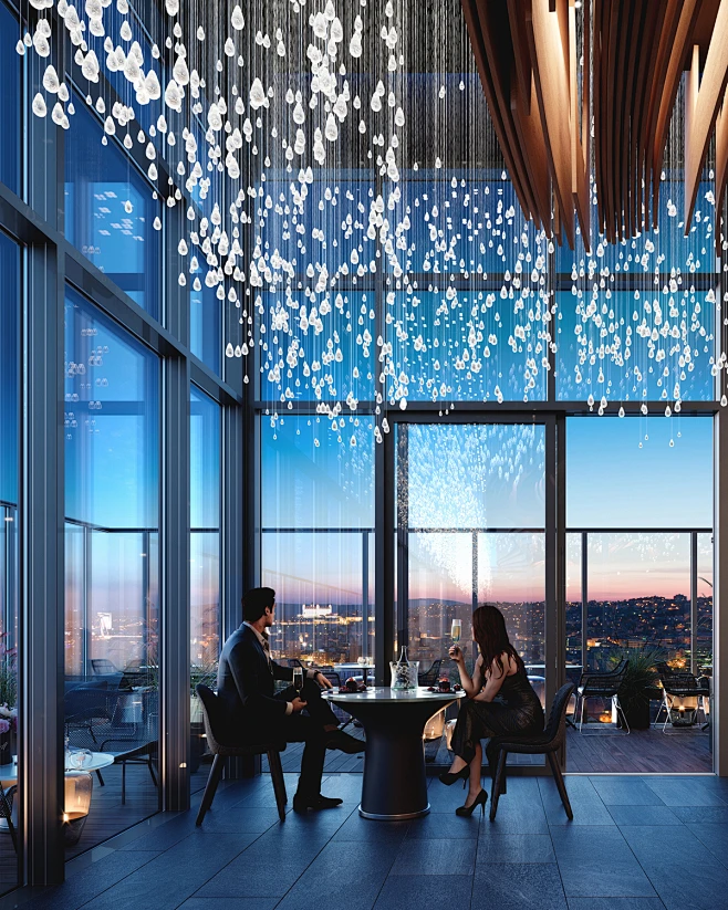 NIVY Restaurant : Digital visualizations of High-Rise (29th floor ...