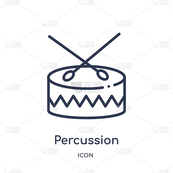 percussion icon from music outline collection. Thi