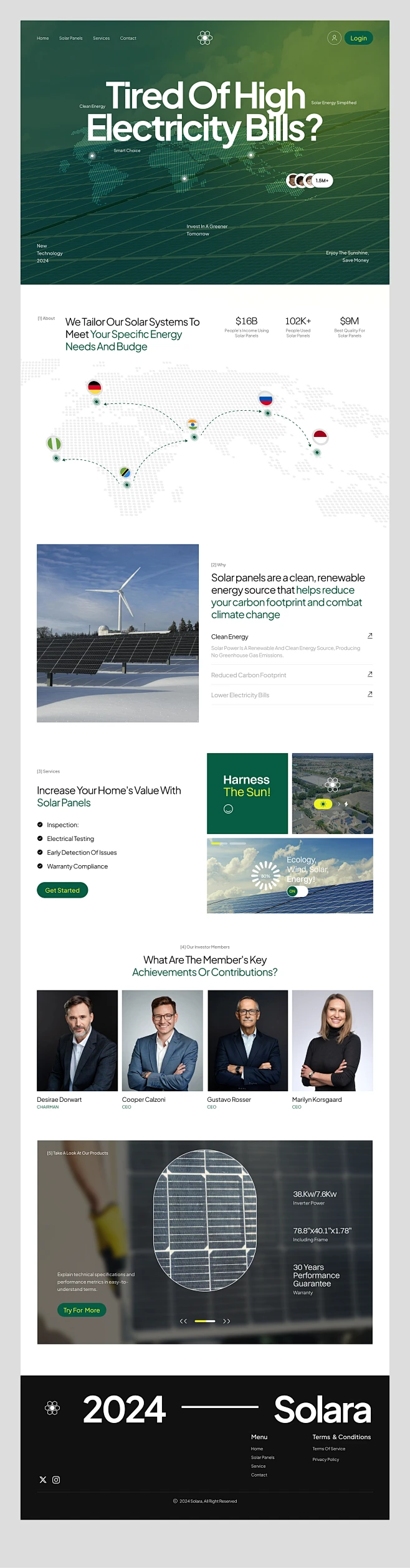 Solara - Solar Panel Landing Page by Erlina for Hatypo Studio on ...