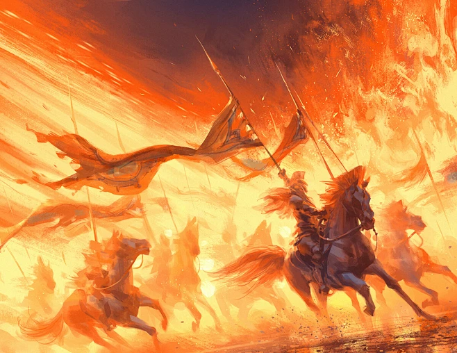 Burning Banners, Andrew Mar : https://www.inprnt.com/gallery/andrewkmar ...