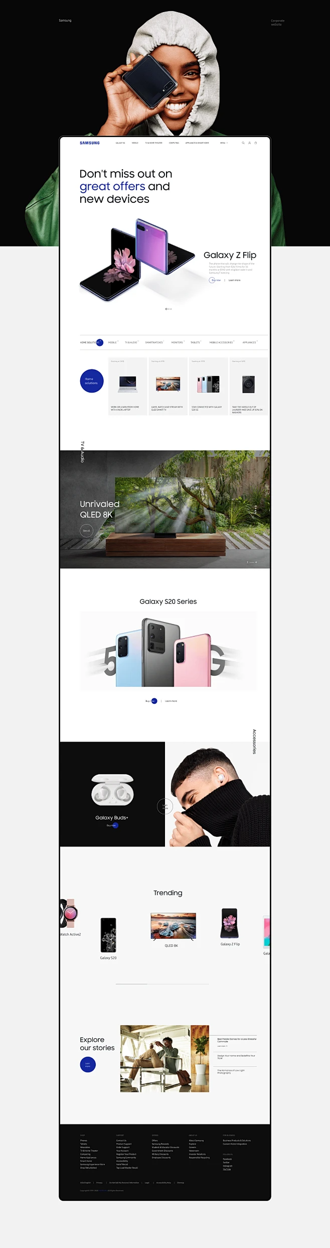 Samsung — New Website : Welcome to the redesign concept of Samsung's ...