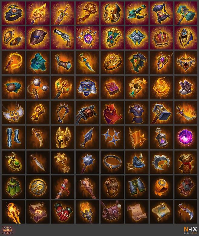 Arcanium Example of artifact icons-花瓣网