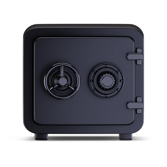 Safe (front view) - 60款黑色金融理财3D图标合集 3D Crypto Icon Set-花瓣网