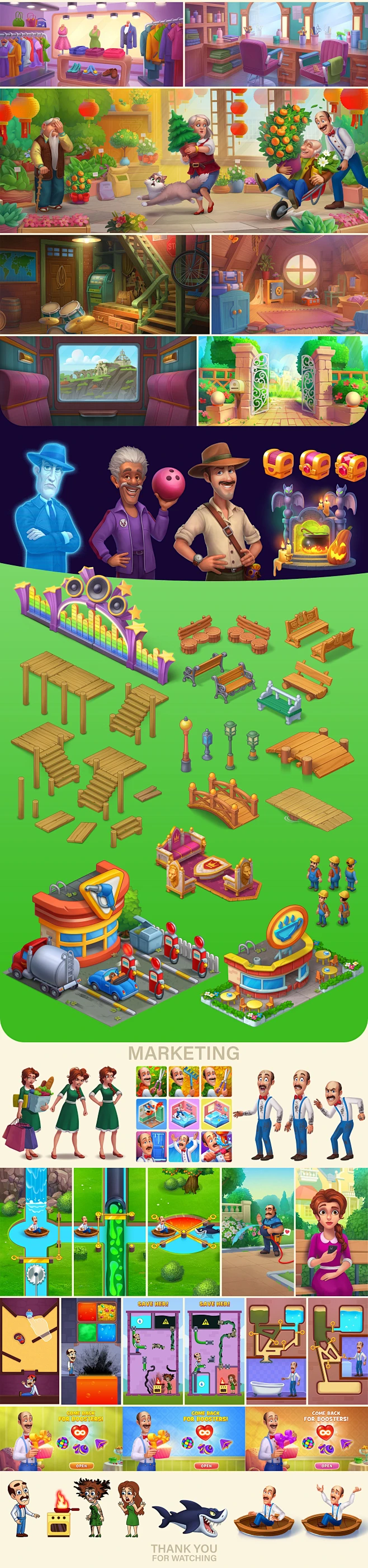 2D art ILLUSTRATION Isometric mobile games Game Art marketing Character ...