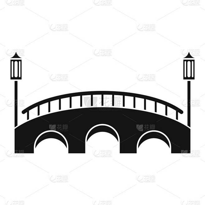 桥的图标，简单的样式