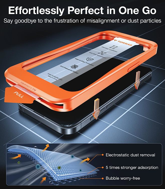 Amazon.com: TORRAS Diamond Shield for iPhone 15 Pro Screen Protector ...