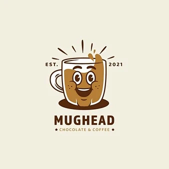 Premium Vector | Mug head mascot character logo in retro vintage ...