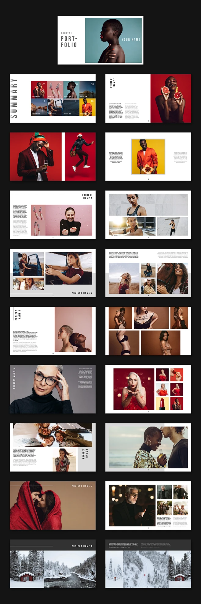 Digital Portfolio Layout :: Behance-花瓣网
