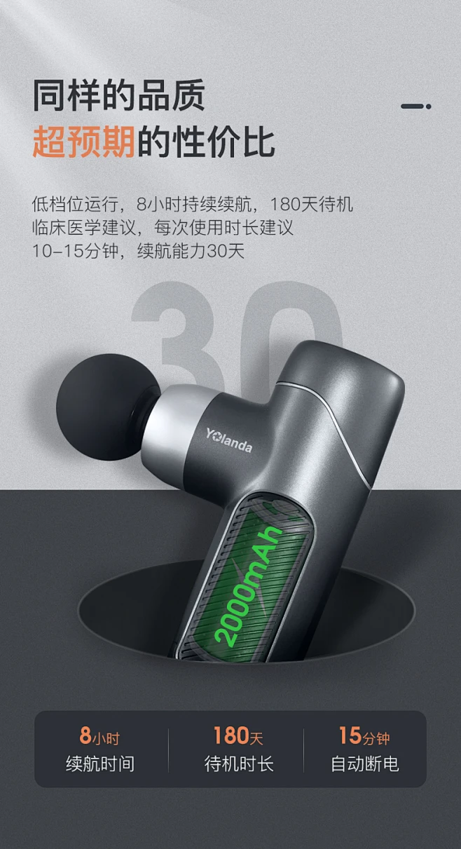 Yolanda迷你筋膜枪肌肉放松电动颈膜器多功能家用专业按摩仪mini-tmall.com天猫-花瓣网