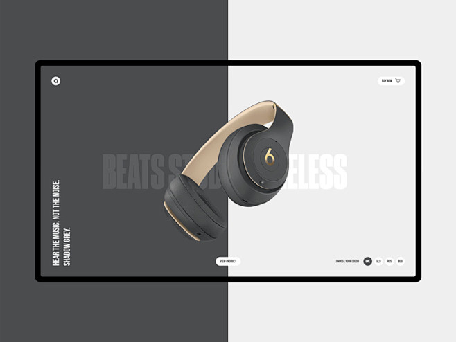 Beats homepage beats druk minimal website concept web ui ux desktop de