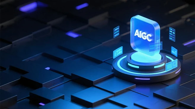 b端banner图，3D渲染，未来科技感，通透磨砂玻璃质感，蓝色调，画面右边是一个磨砂玻璃AIGC科技感充电桩图标，下方是圆形底座，周围环绕着数据面板，地面由暗色金属几何板块组成，高低不平 ...