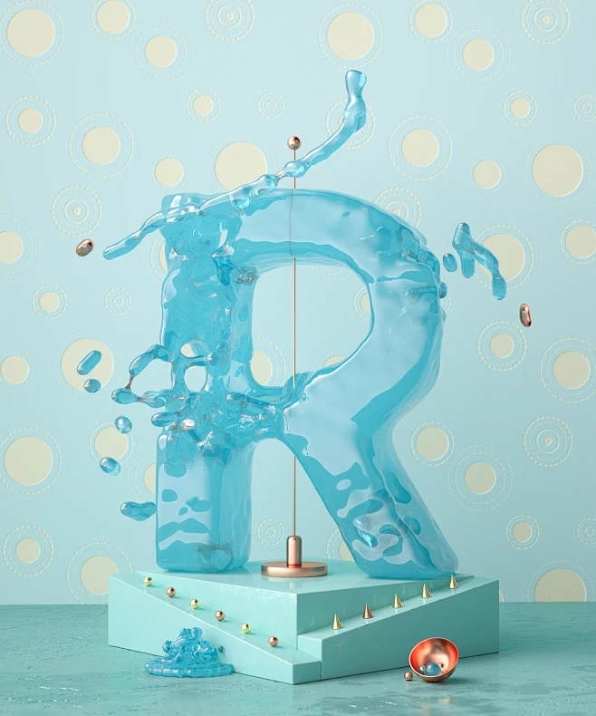 C4D-26个字母练习_执念萧萧_68Design-花瓣网