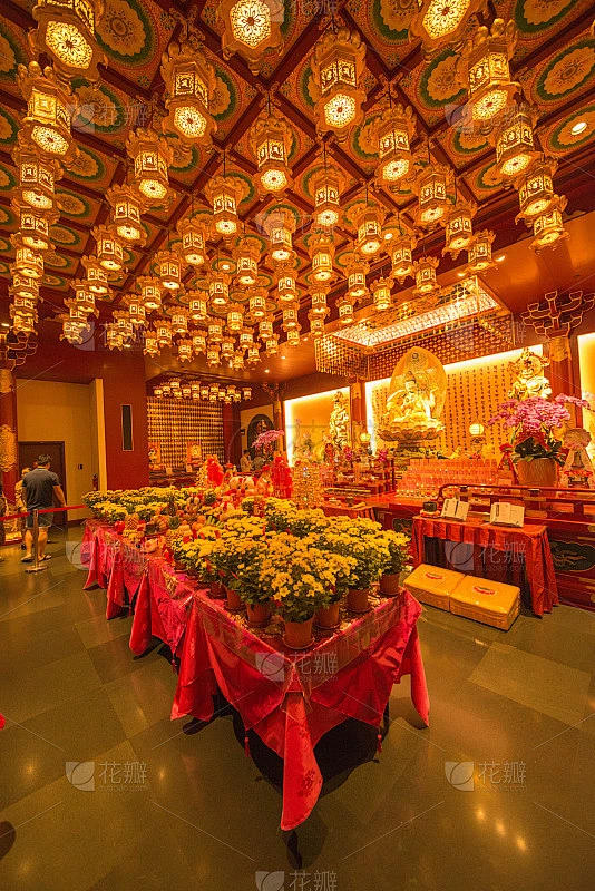 新加坡唐人街的佛寺素材-花瓣网