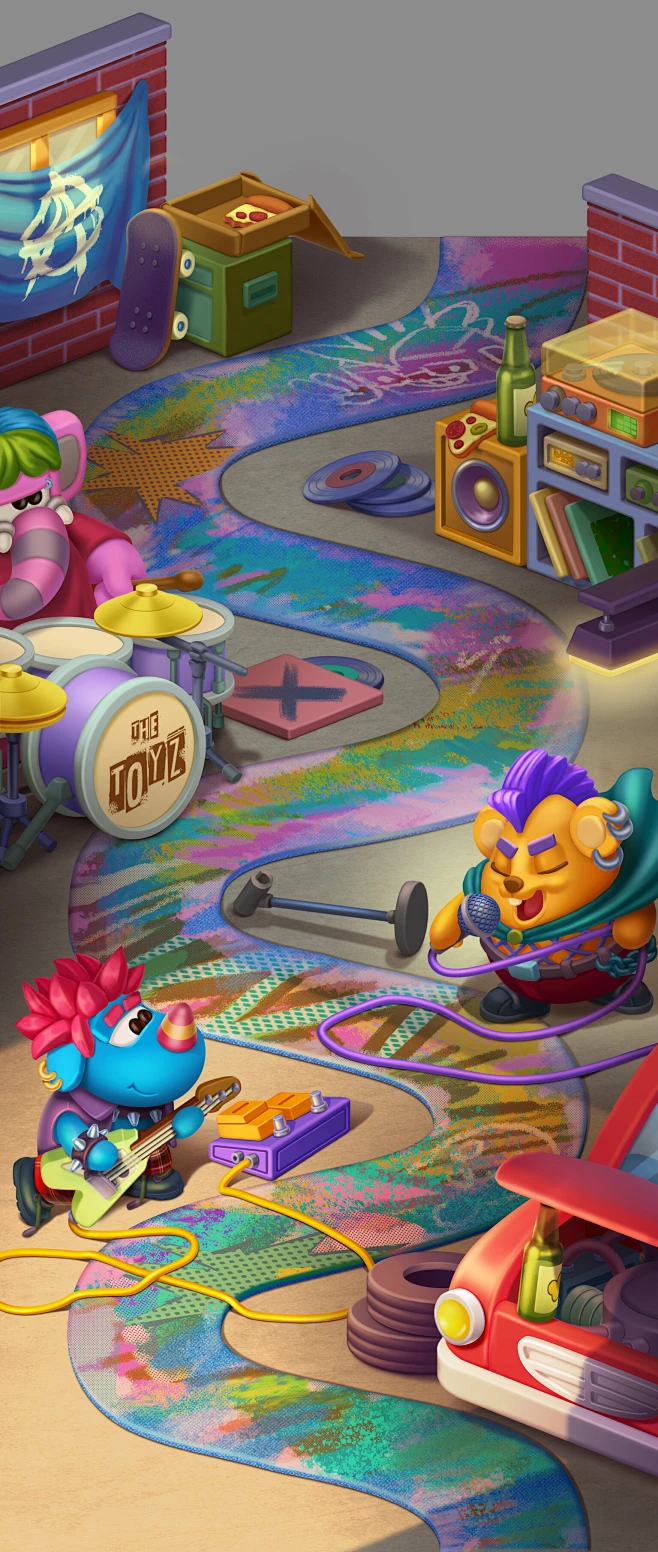 Toy Blast - Punk Band-花瓣网