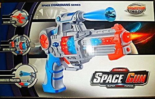 Galactic Space Police Pistol Gun Toy for Kids with Spinning Lights ...