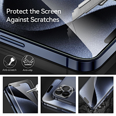 iphone-花瓣网|陪你做生活的设计师 | 3 + 3 件装适用于 iPhone 15 Pro Max 屏幕保护膜,带相机镜头保护膜,钢化 ...
