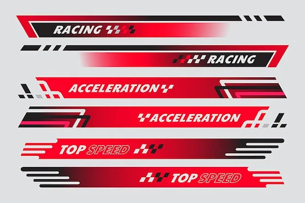 Free vector gradient car decal sticker collection-花瓣网