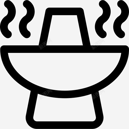 火锅亚洲餐厅5线性图标 平面电商 创意素材